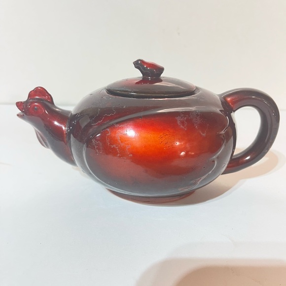 unbranded | Kitchen | Vtg 94s 50s Terracotta Maroon Color Chicken Tea ...